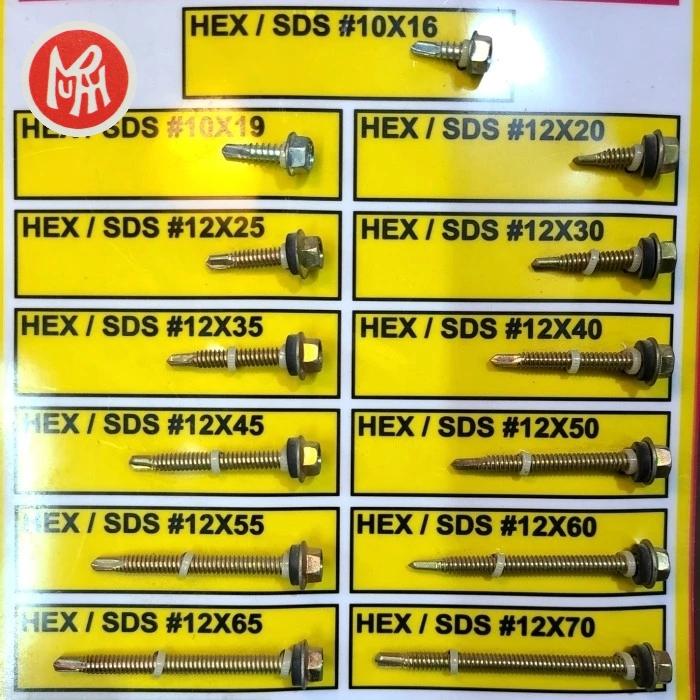 Sekrup Skrup screw roofing 2cm 2.5cm 3cm 5cm 6cm 7cm - Shop | Tokopedia