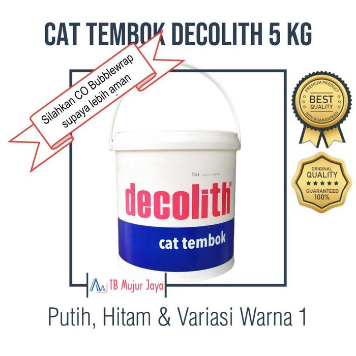 Jual DECOLITH 5 kg READY SEMUA WARNA SESUAI DESKRIPSI Cat Tembok Putih ...