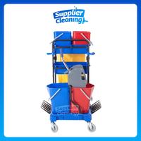 Jual Trolly Alat kebersihan dengan Ember Ganda / Morgan Trolley AF08173 ...