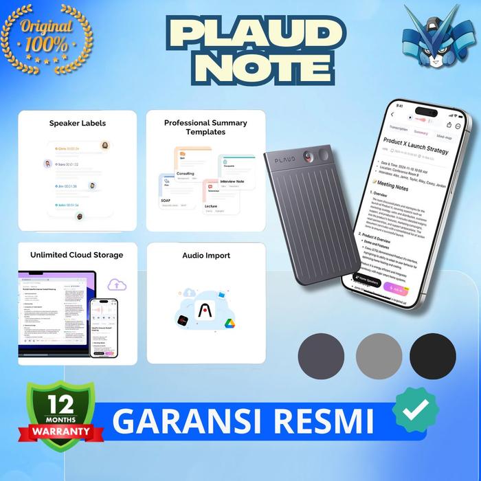 Promo PLAUD NOTE AI Voice Recorder Empowered by ChatGPT Bahasa Support ...