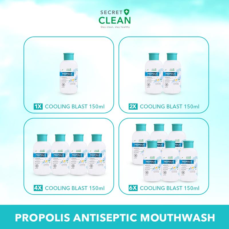 COOLING BLAST - Secret Clean Propolis Mouthwash Peach Mint 150 - Shop ...