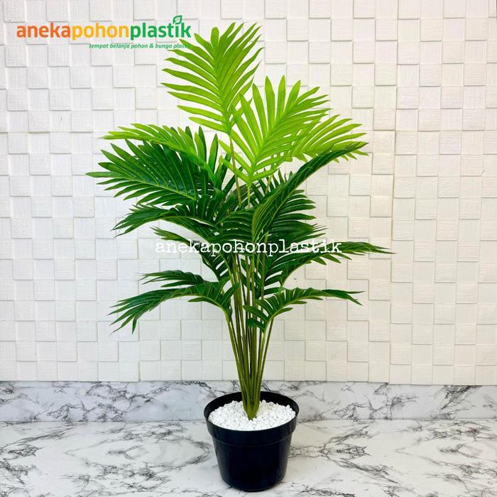 Jual Pohon Daun Palem Kelapa Hijau X18 Semilatex Artificial Pot Dasar ...
