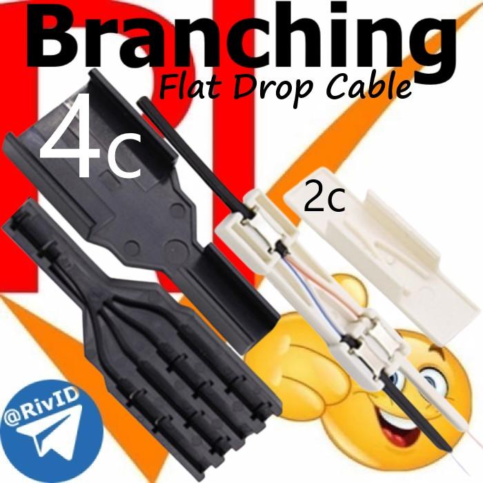 Jual Casing Penyambung Fiber Optic 2 4 core Branching 2c 4c Flat Drop ...