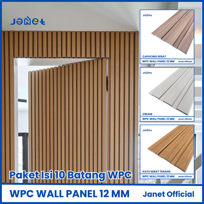 Promo (Paket 10 Batang) WPC wall Panel 12mm Dekorasi Dinding Premium ...
