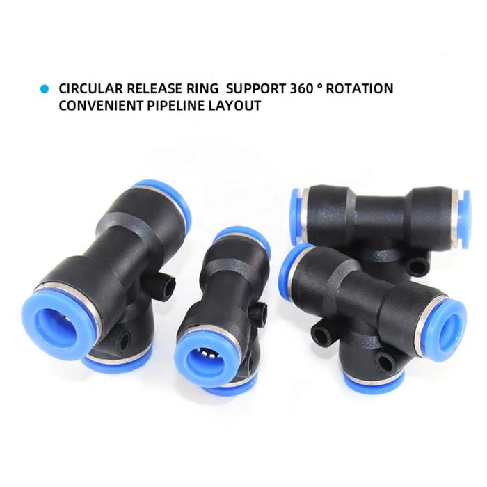 MPE Fitting Pneumatic T PE / TEE 4mm 6mm 8mm 10mm 12mm 14mm 16mm - Shop ...