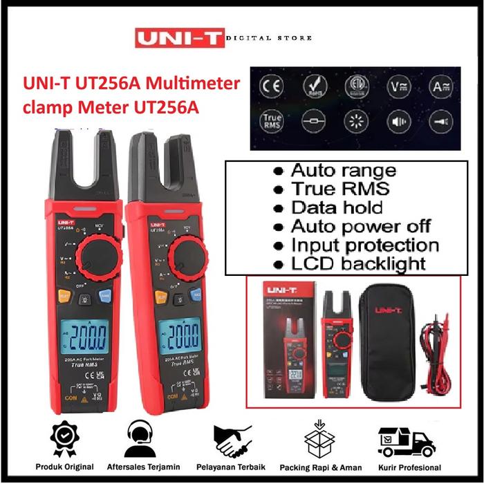 Jual UNI-T UT256A Multimeter clamp Meter - UT256A Alat RMS Digital ...