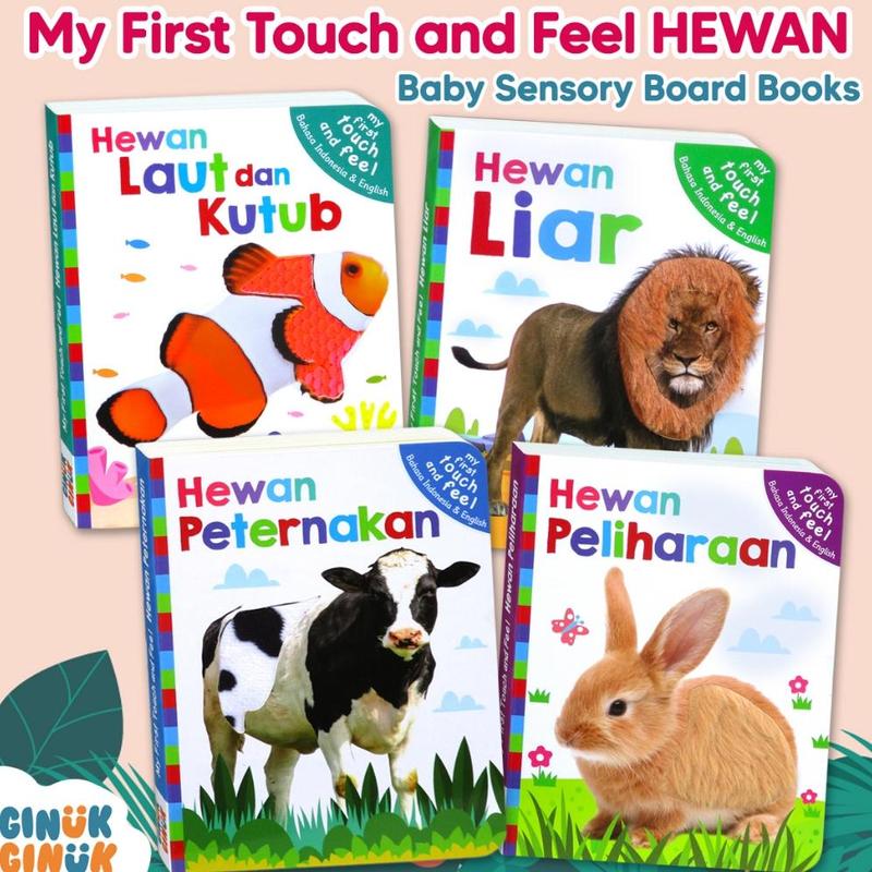 My First Touch and Feel seri Hewan - Baby Sensory Board Book ...