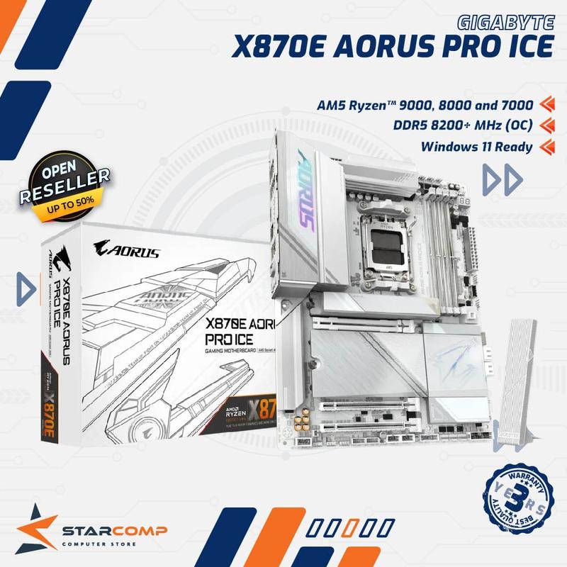 Gigabyte X870E AORUS PRO ICE X870 AM5 DDR5 - Shop | Tokopedia