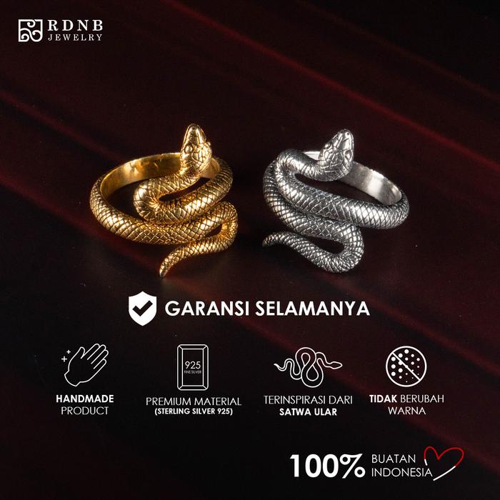 Jual Cincin RDNB Jewelry - Sarpa SS925 Made in Bali - Silver, 8 - Kab ...