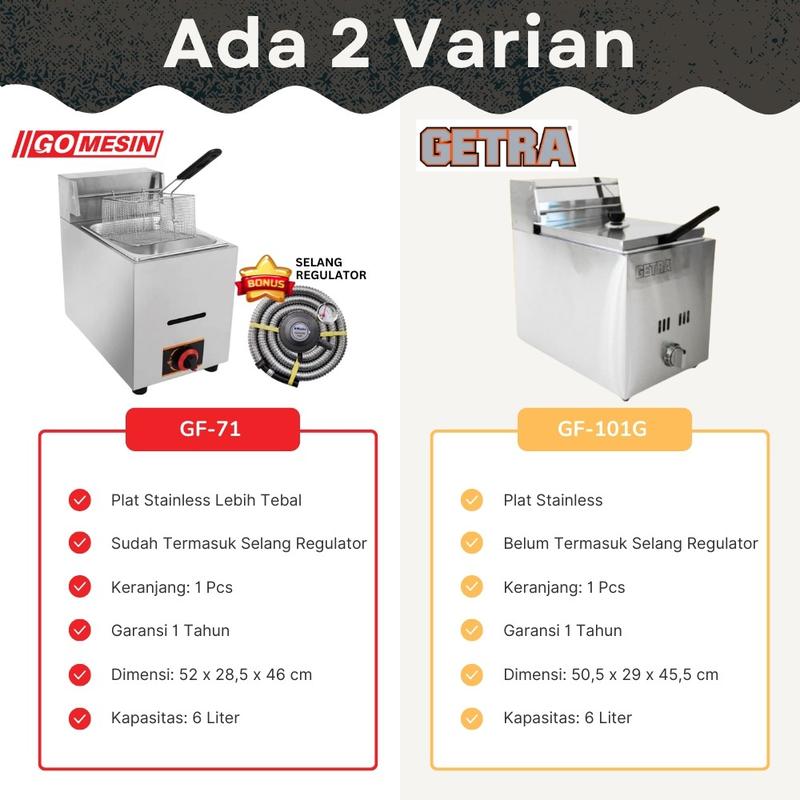DEEP FRYER GETRA GF-101G MESIN PENGGORENGAN GAS GARANSI RESMI - Shop ...