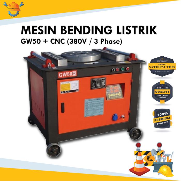 Jual MESIN BENDING BESI BAJA / PEMBENGKOK BESI / BAR BENDER GW50 CNC ...