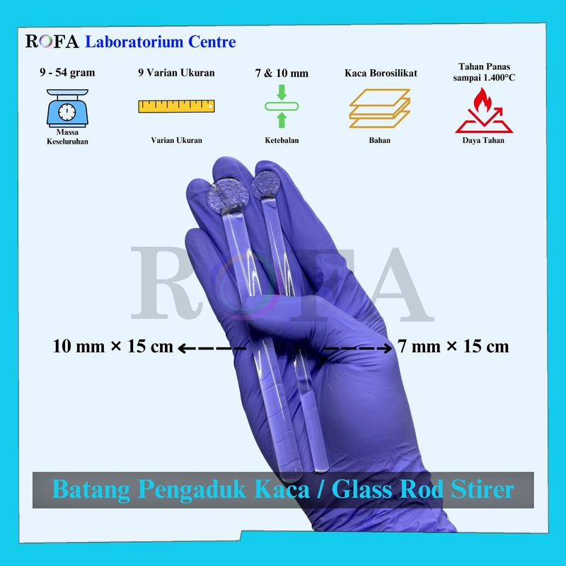 Batang Pengaduk Kaca / Spatula Kaca / Glass Rod Stirrer - Shop | Tokopedia