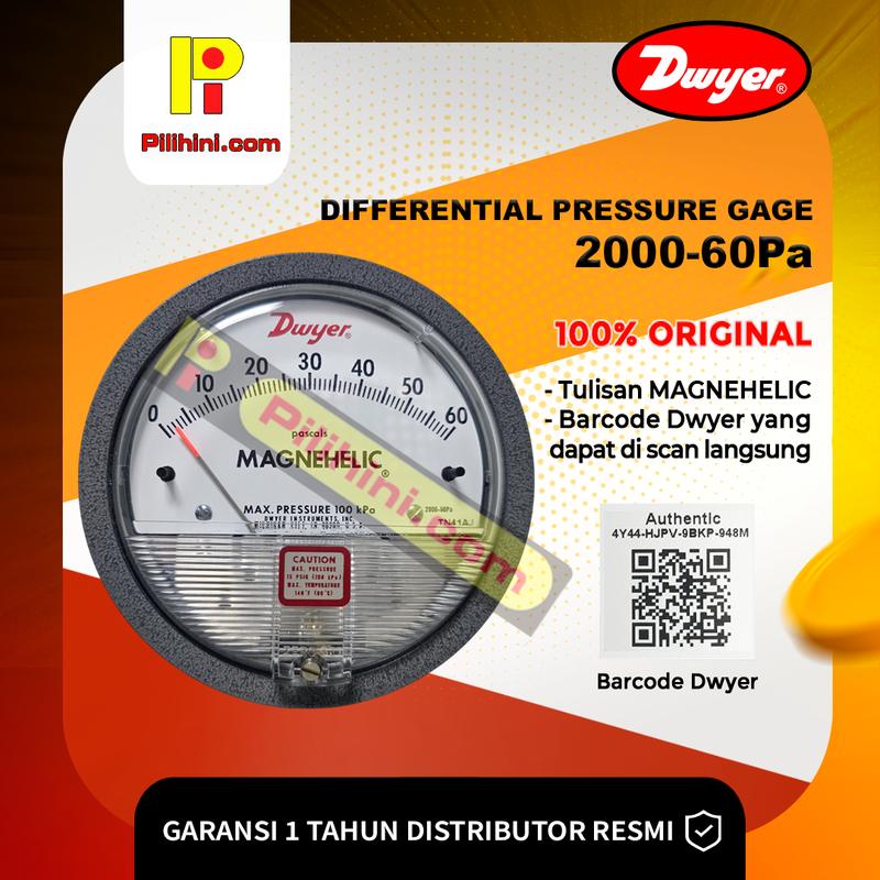 Dwyer 2000-60PA Magnehelic Differential Pressure Gage - Shop | Tokopedia