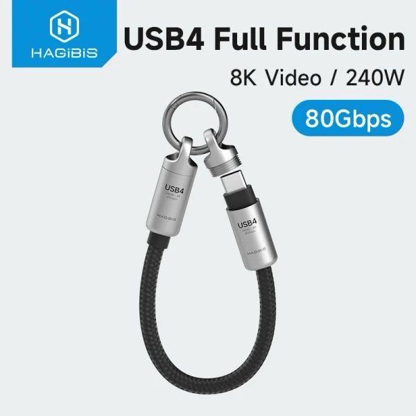 Promo HAGIBIS USB 4 CABLE PORTABLE KEYCHAIN C TO C CABLE LANYARD TYPE C ...