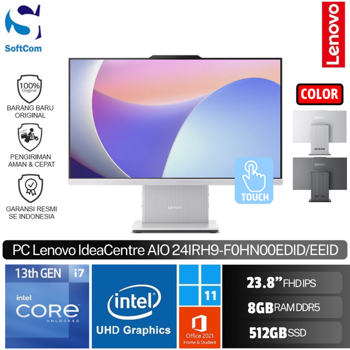 Promo PC Lenovo IC AIO EDID EEID i7 13620H/8GB/512GB SSD/23.8"FHD Touch ...