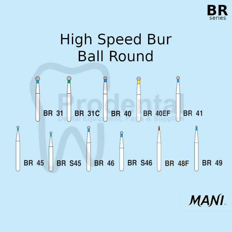 Bur gigi ball round / dental diamond bur gigi high speed highspeed (BR ...