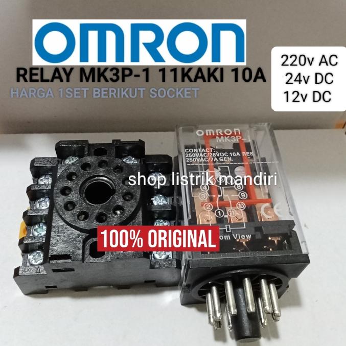 1SET RELAY OMRON MK3P-I 220v relay mk3p 220vac 10A original - Shop ...