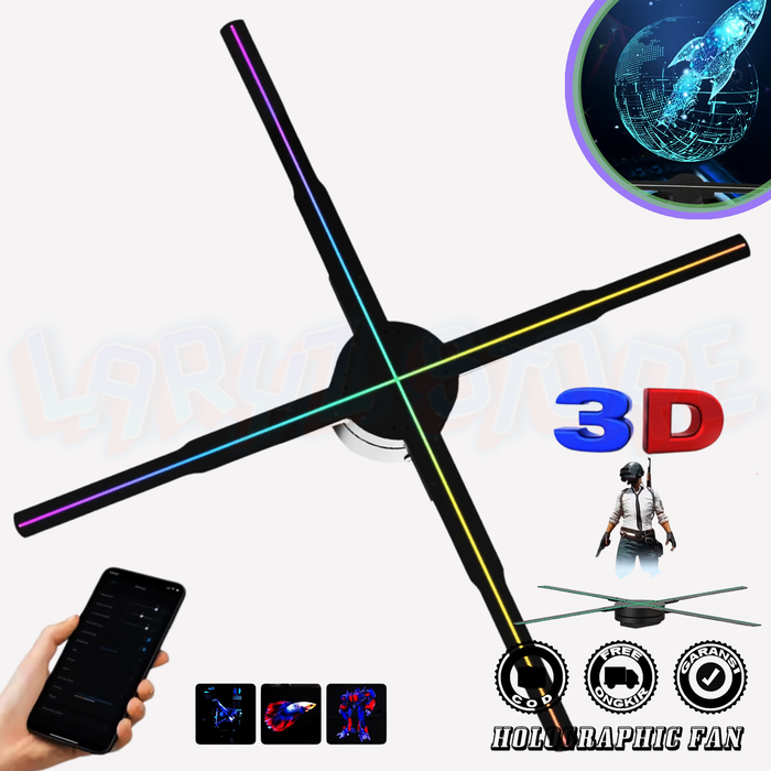 Jual Kipas Hologram Holographic Fan 3D HD Display WiFi App Proyektor ...