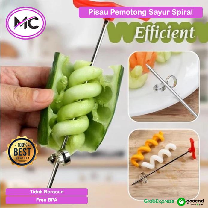 Jual Alat Pengiris Spiral Roller Sayuran Manual Cutter Slicer Vegetable ...
