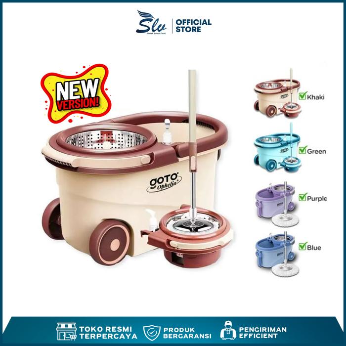 Jual 𝐏𝐑𝐎𝐌𝐎 !! PEL LANTAI OTOMATIS Goto Ophelia Spin Mop Ultra Alat Pel ...
