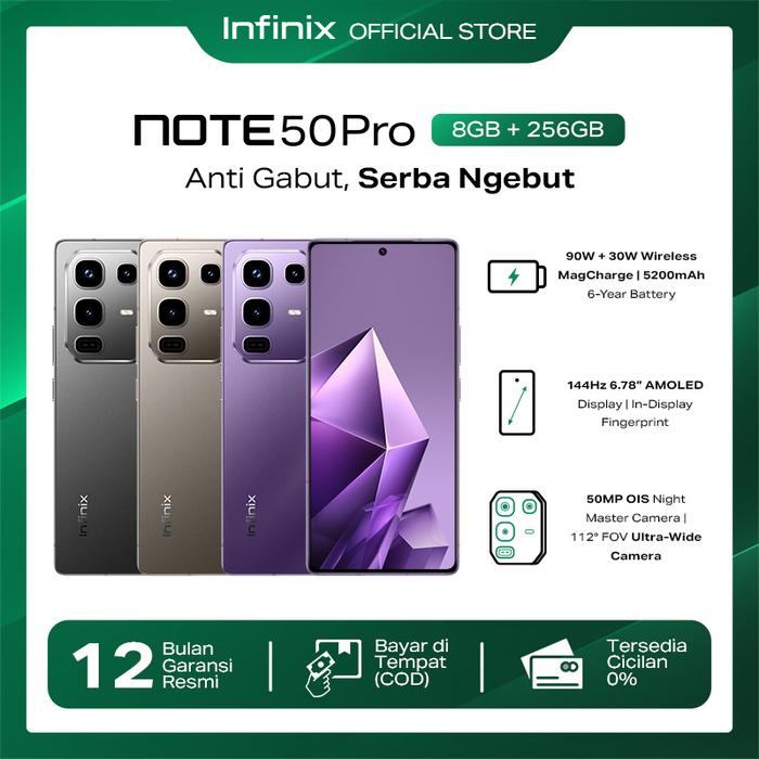 Promo Infinix Note 50 Pro 8/256GB - Up to 16GB Extended RAM - Helio ...