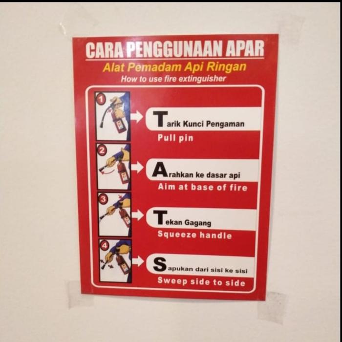 Jual SIgn Akrilik Cara Penggunaan APAR alat pemadam api ringan - 15x20 ...