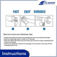 Jual IMPA 812362-65 Water Activated Tape for Pipe Repair Fast Seal Tape ...
