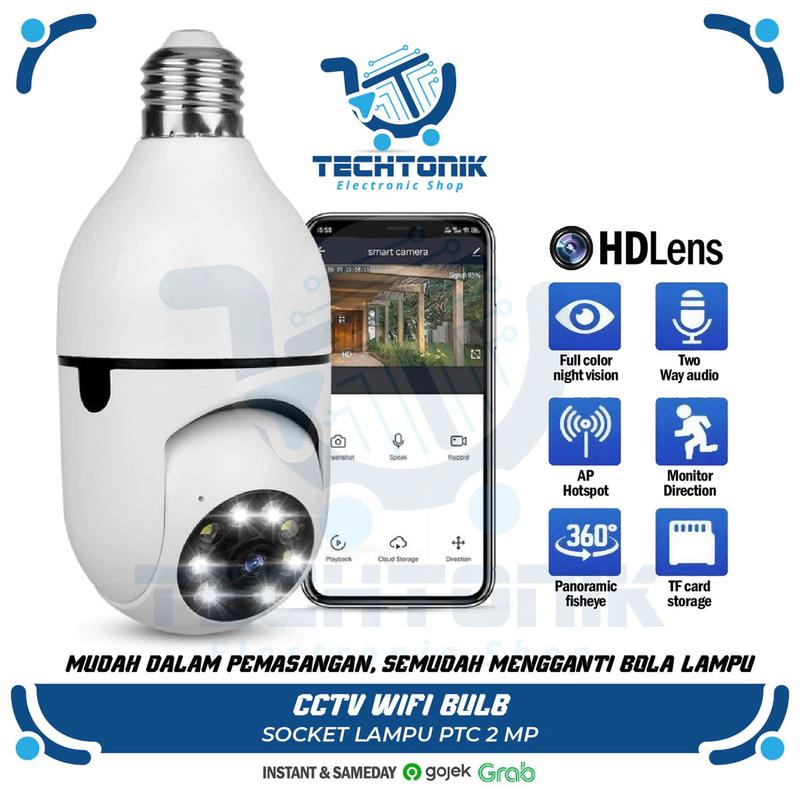 CCTV IP Camera Socket Lampu Model Lampu V360 Pro BERGARANSI - Shop ...