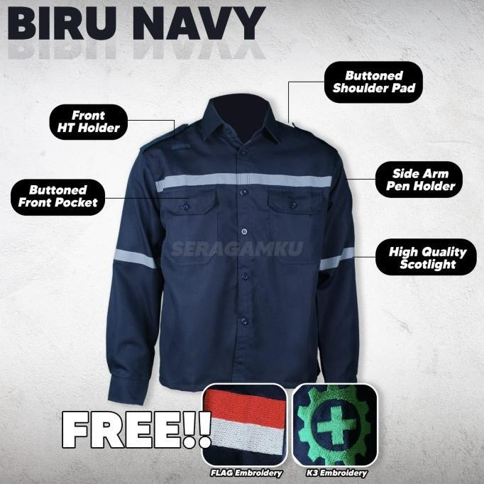 New Product - Wearpack Safety Navy Werpack Atasan Kemeja Baj - Shop ...