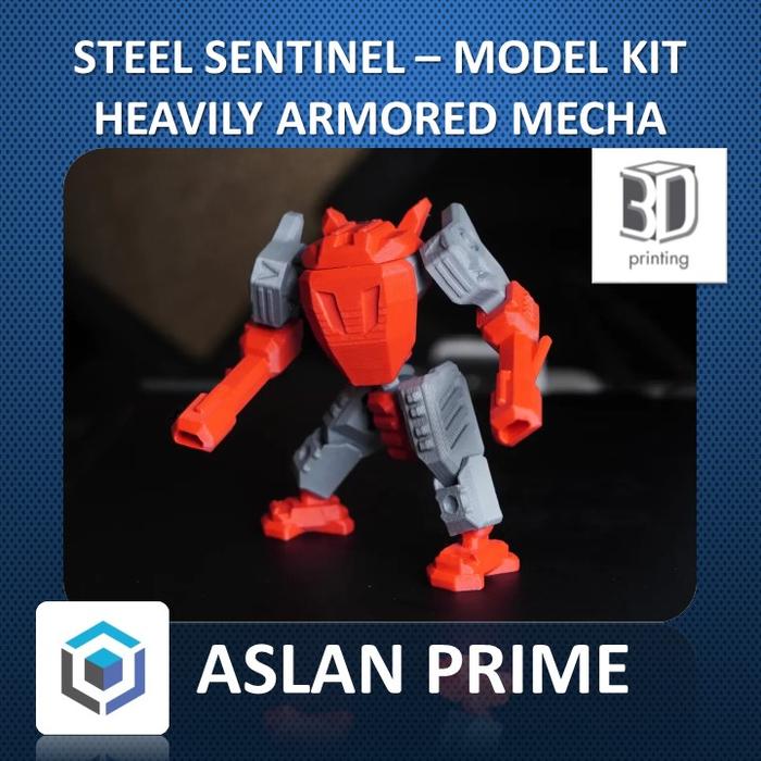 Jual STEEL SENTINEL HEAVILY ARMORED MECHA MECH MODEL KIT POSEABLE ...