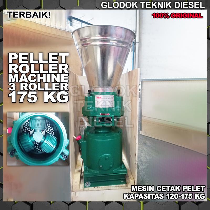 Mesin Cetak Pelet Pakan Ikan Ternak 175 KG 3 Roller Pellet Machine ...