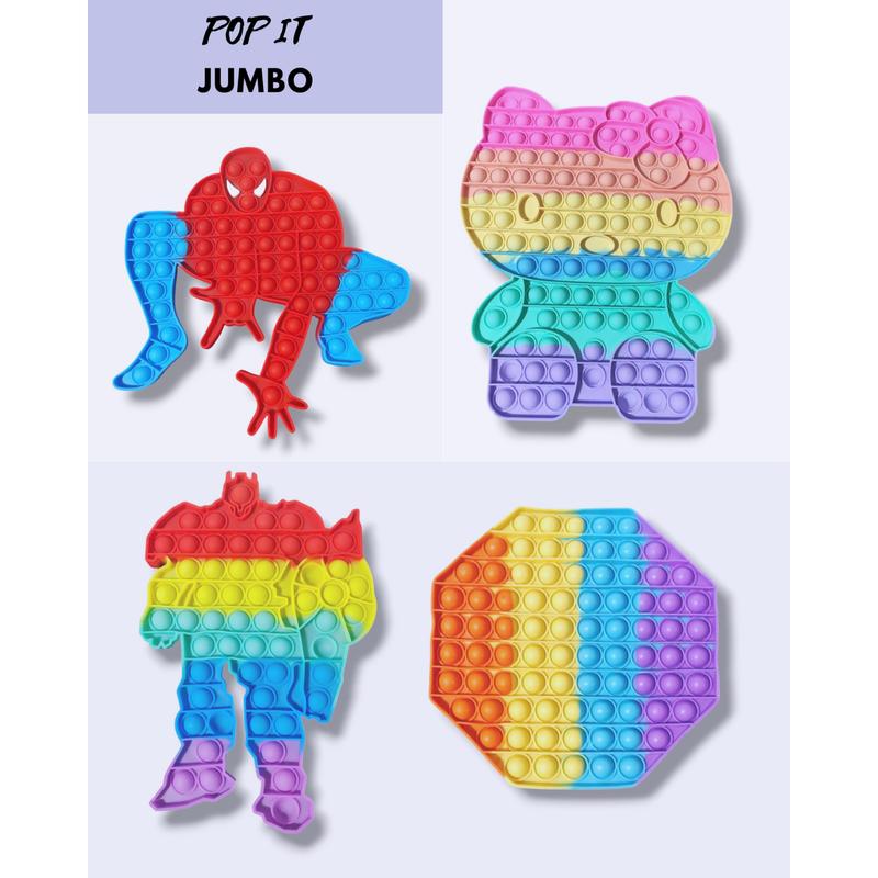 Mainan Pop It Push Jumbo Karakter Lucu / Pop It Push Fidget Bubble Toy ...