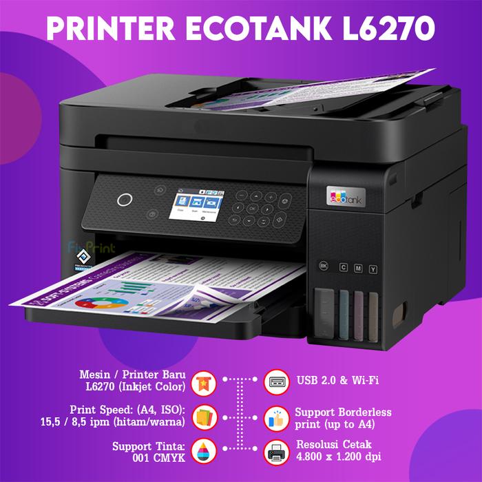 Promo Printer Epson L6270 L 6270 Wi-Fi Duplex All-in-One ADF Pengganti ...