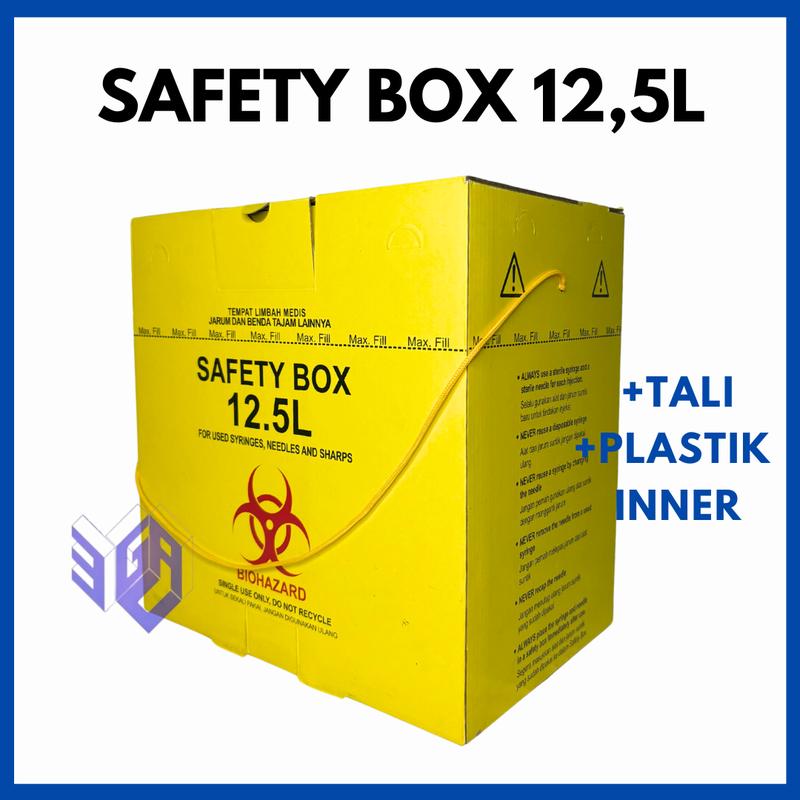 Safety Box 12.5L Box Limbah Medis Logo Infeksius Biohazard - Shop ...