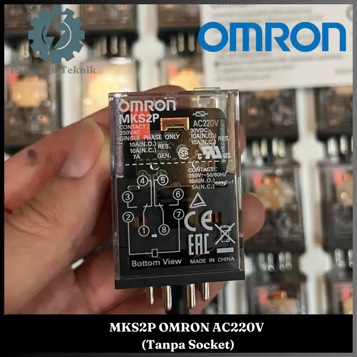 Jual Relay Omron MKS2P 220 Volt + Socket (Original) - 220VAC - + Socket ...