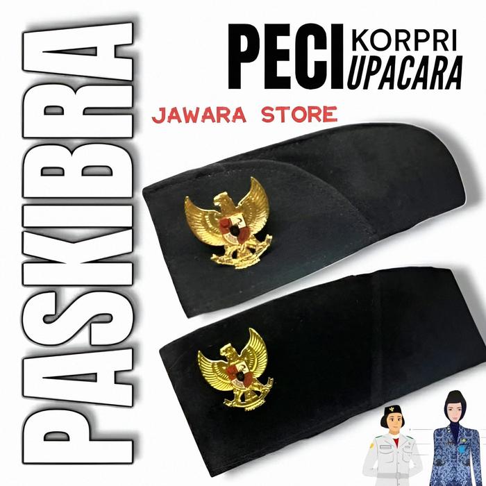 Jual Peci Paskibra Pin Garuda Putra Putri Songkok Topi - Peci+Pin 2,5 ...