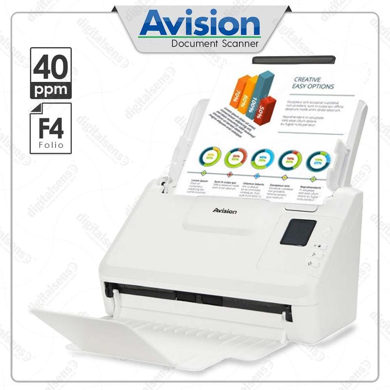 Scanner Avision AD340G - ADF - A4/F4/Legal/Folio - 40 Lembar/ menit ...