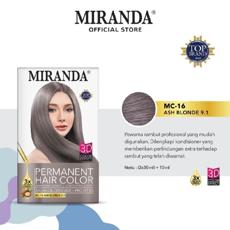 Cat Rambut Miranda MC-16 (Ash Blonde ) Silver Hair Color Original ...