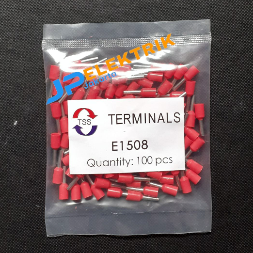 Jual Skun Kabel Ferrules 1.5 mm E 1508 Skun Ferules Isolasi Merah ...