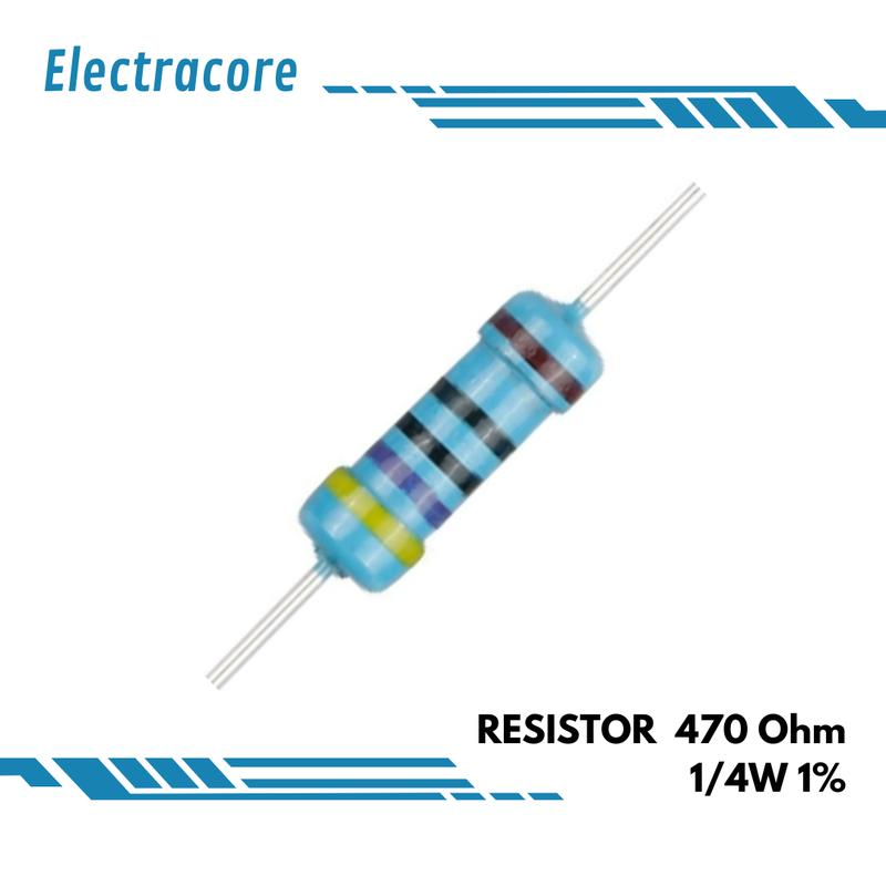Resistor 470 Ohm 1/4 Watt 1% - Shop | Tokopedia