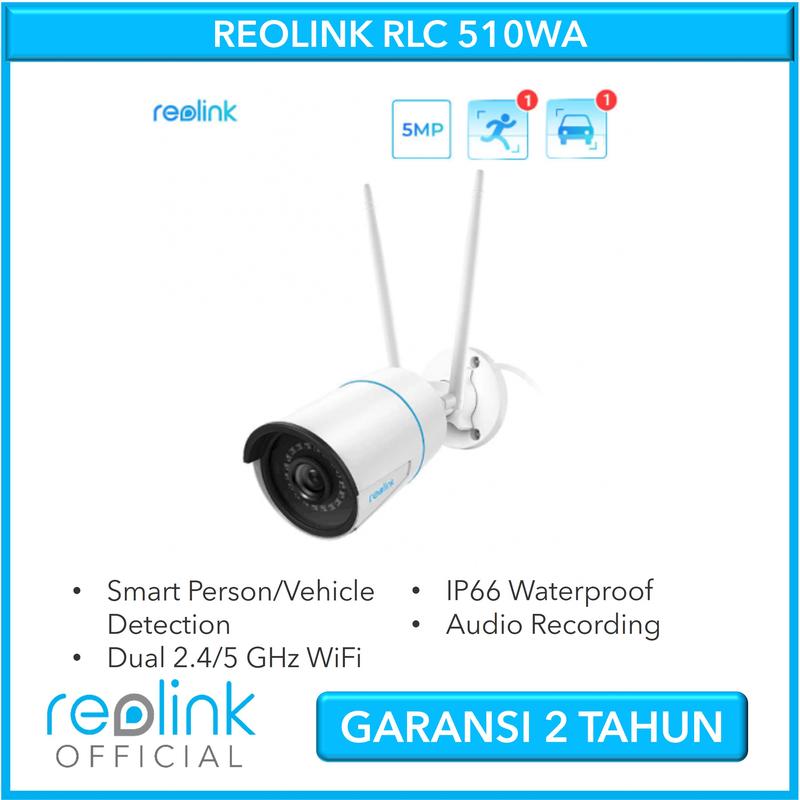 REOLINK RLC 510WA 5MP Dual Band Smart Detection IP Camera Outdoor CCTV ...