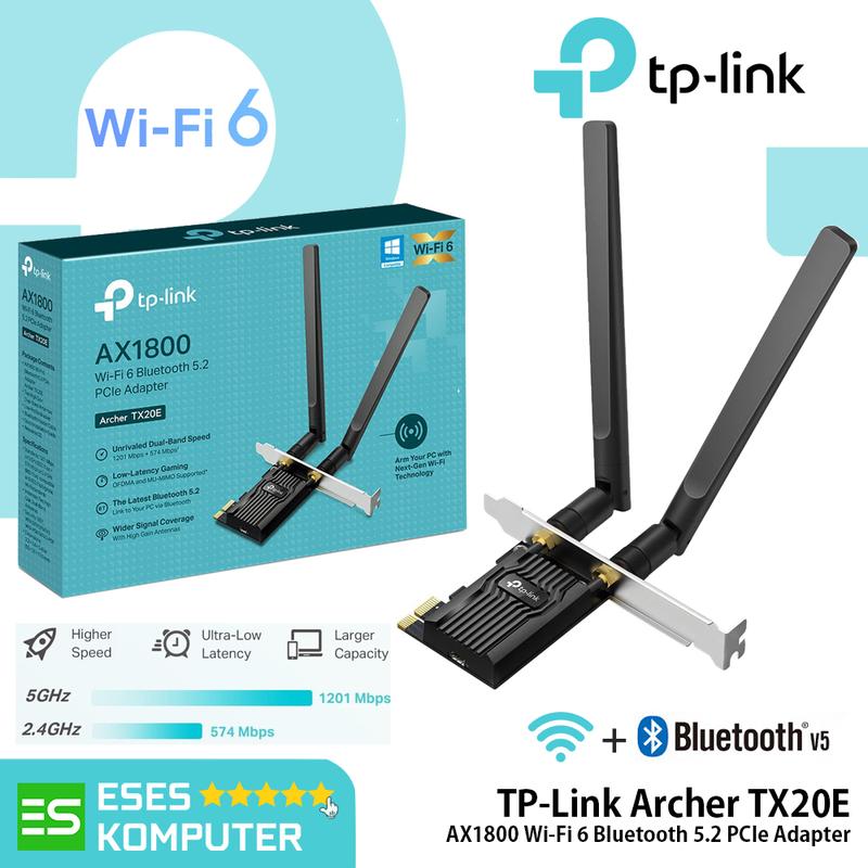 WiFi Adapter TP-Link Archer TX20E AX1800 Wi-Fi 6 Bluetooth 5.2 - Shop ...