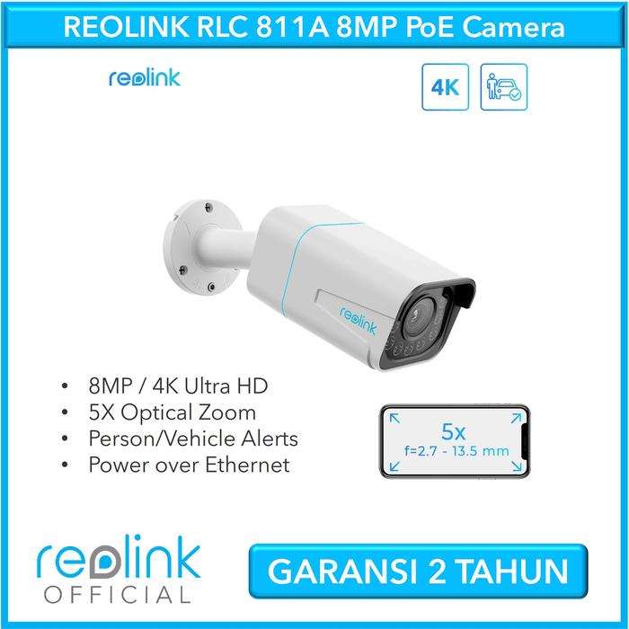 Jual Reolink RLC 811A (P430) 8MP 4K PoE IP Camera Optical Zoom Color ...