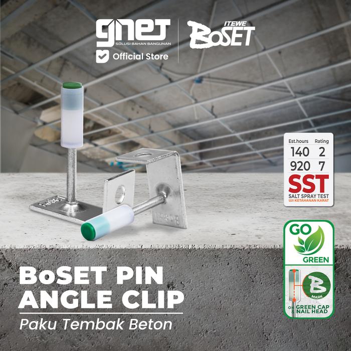 Promo BoSET PIN Angle Clip | Paku Tembak Beton Alat Konstruksi - Kota ...