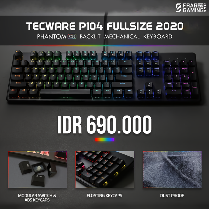 Jual Tecware Phantom P104 Fullsize 2020 edition / V2 Mechanical ...