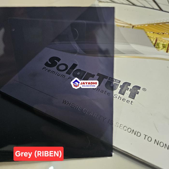 Jual Solartuff Solid 3mm GREY Riben - Solar Flat Atap Transparan ...