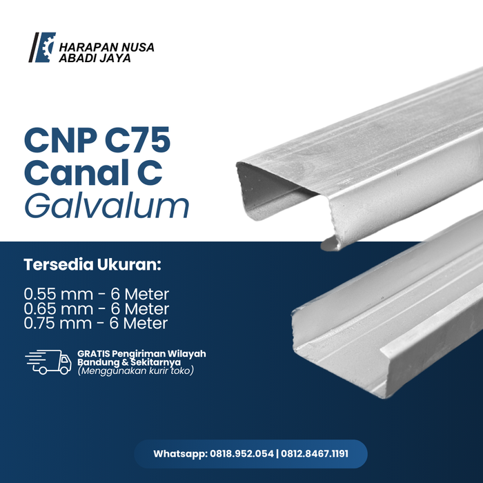 Jual CNP Canal C / Kanal C 0.55 0.65 0.75 6 Meter Rangka Atap Baja ...