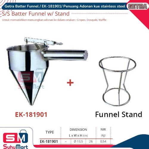 GETRA BATTER FUNNEL WITH STAND STAINLESS STEEL EK-181901 / EK181901 ...