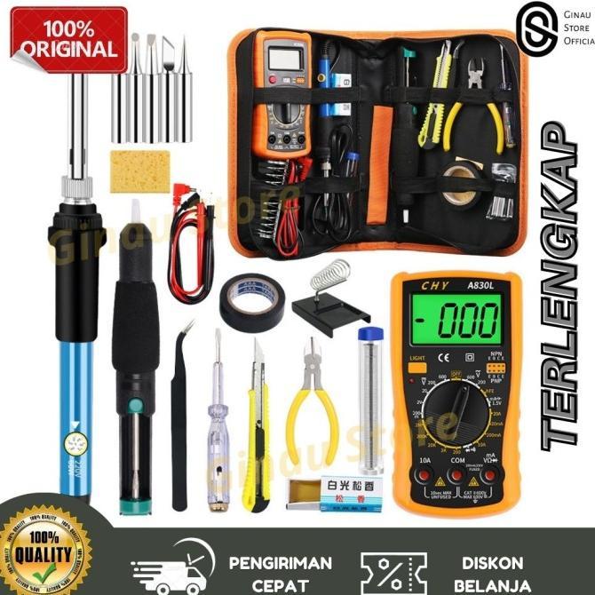 Set Solder Listrik Lengkap dengan Multimeter Iron Tool Kit 110V - Shop ...