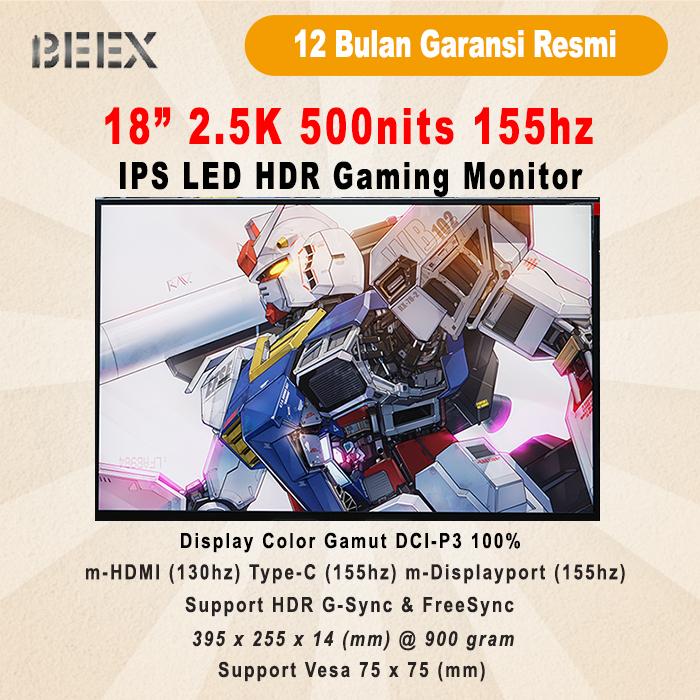 Promo Portable Monitor BeeX 16" Premium 2.5K 2560 x 1600 Portable ...